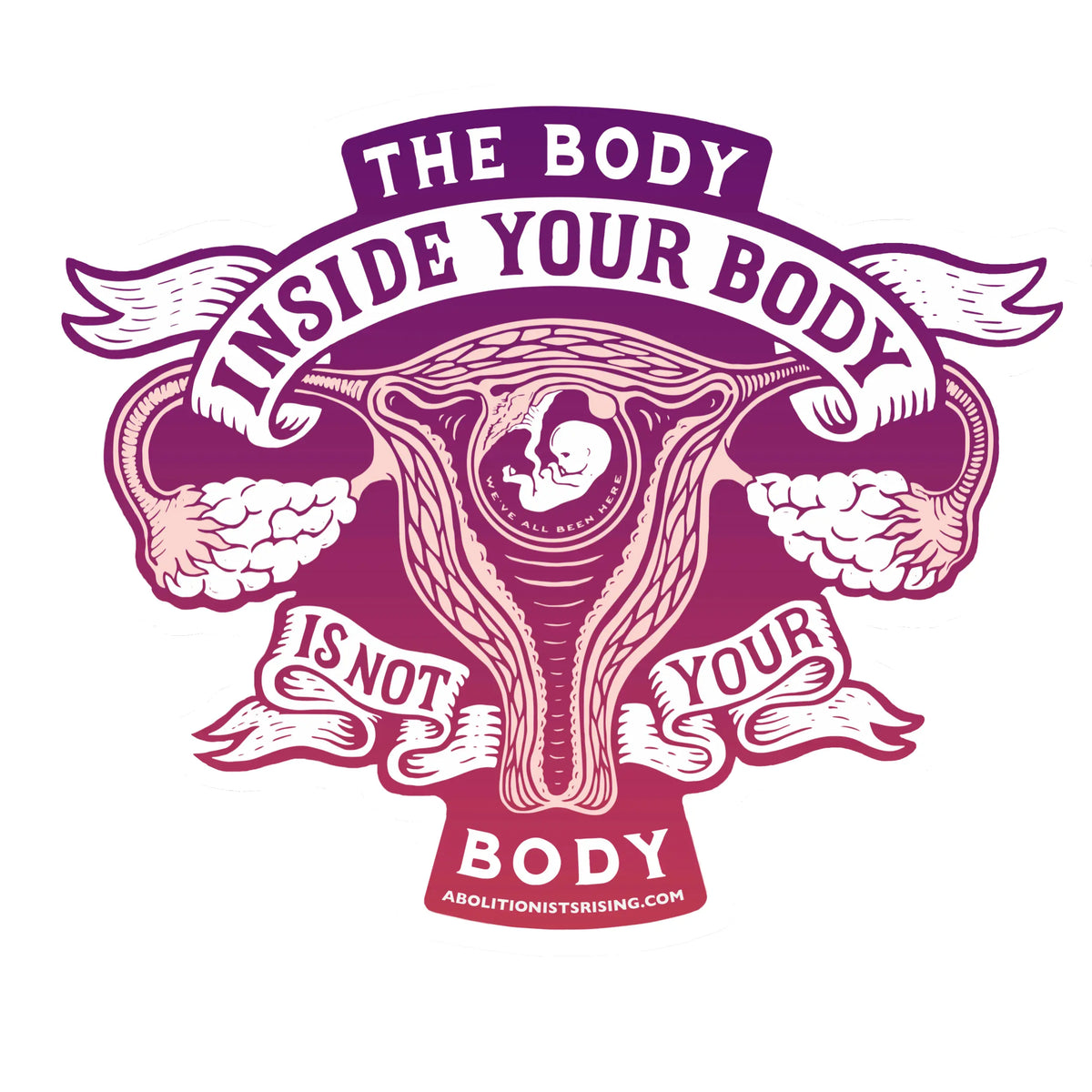 The Body Inside Your Body Is Not Your Body Sticker - Abolitionists
